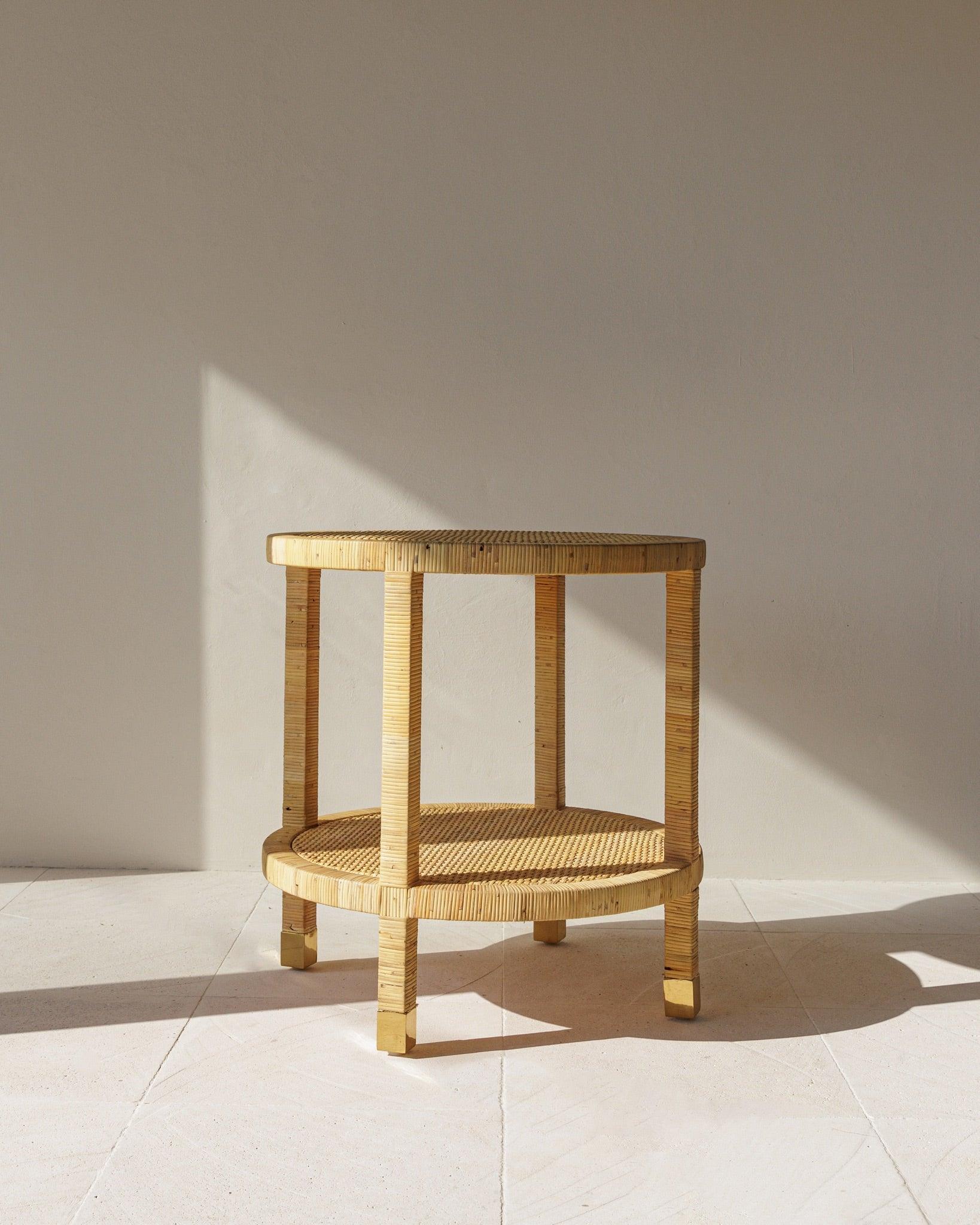 Bali Round Side Table Natural | Zaara's Market